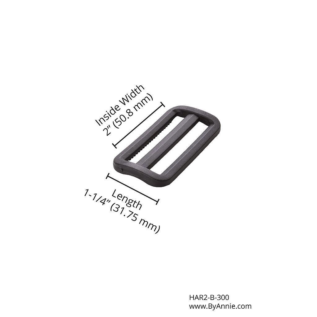 Slider - 2" - Black Plastic | ByAnnie.com