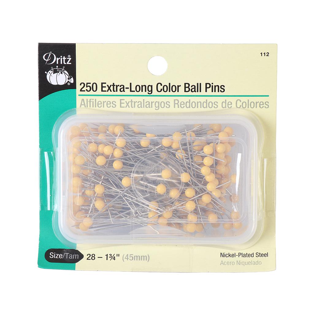 Pins, extra-long, yellow-head | ByAnnie.com